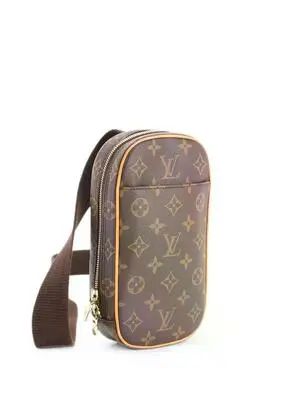 LOUIS VUITTON Pochette Gange Monogram Canvas Belt Bag - Brown