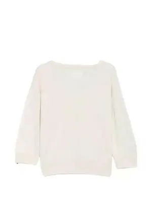 Extreme Cashmere Pearl V-neck Sweater - Neutrals