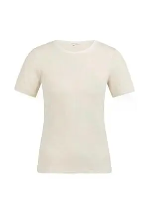 YAYA Ribbed Mesh-trim T-shirt - Neutrals