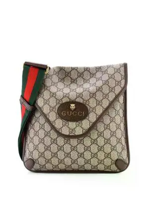 Gucci Neo Vintage Envelope Messenger Gg Coated Canvas Medium Crossbody Bag - Brown