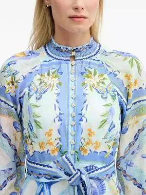 Hale Bob Lakelynn Floral Print Belted Mini Dress