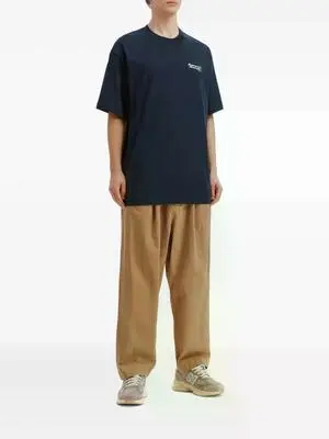 FINGERCROXX Logo-print Cotton T-shirt - Blue