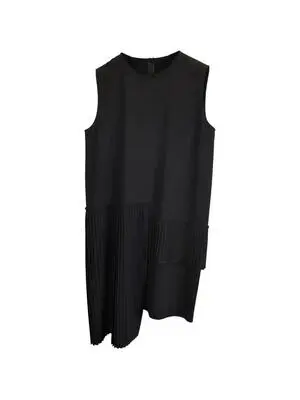 MAISON MARGIELA Asymmetric Pleated Dress - Black