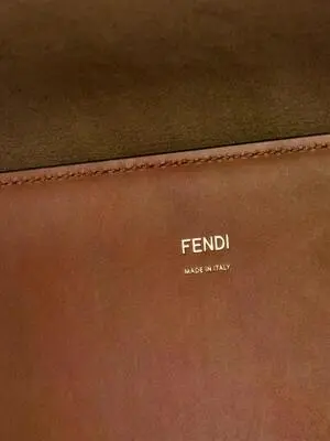 Fendi Sunshine Shopper Leather Medium Tote Bag - Brown