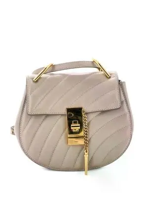Chloé Chloé Drew Bijou Quilted Leather Mini Crossbody Bag Neutrals