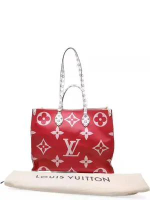 LOUIS VUITTON Monogram Giant Onthego Gm Tote Bag - Red