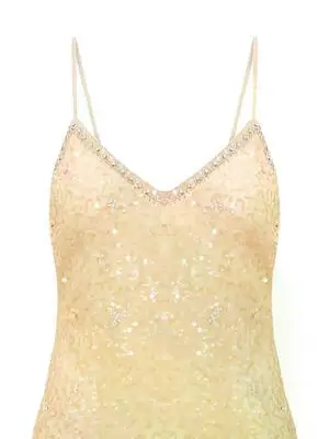 LoveShackFancy Mini Sequin-embellished Floral-patch Dress