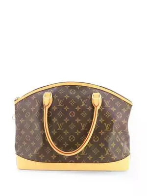 LOUIS VUITTON Lockit Handbag Monogram Canvas Horizontal Satchel - Brown