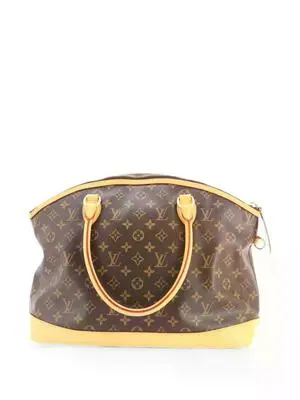 LOUIS VUITTON Lockit Handbag Monogram Canvas Horizontal Satchel