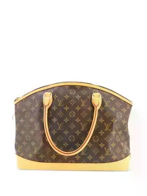 LOUIS VUITTON Lockit Monogram Canvas Satchel - Brown