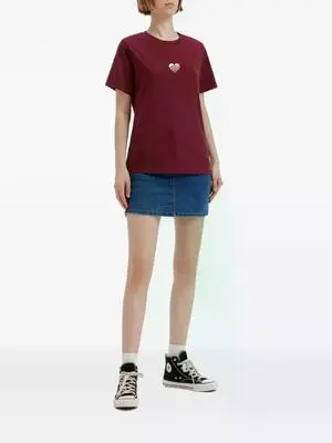 CHOCOOLATE Heart-motif Embroidered T-shirt