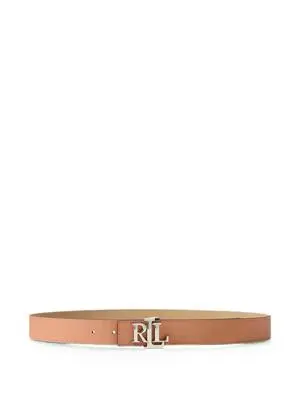 Ralph Lauren Logo Plaque Reversible Belt - Neutrals