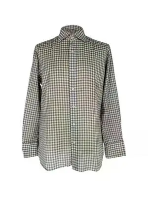 TOM FORD Gingham Button-down Shirt - Black