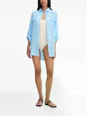 Melissa Odabash Button-up Chest-pocket Shirt