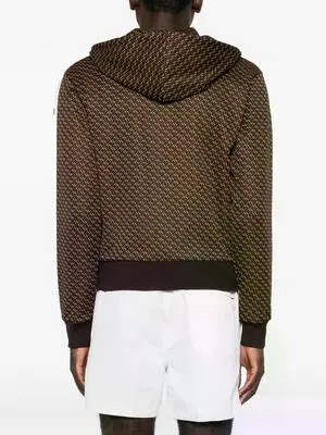 WALES BONNER Geometric-pattern Zip-up Hoodie