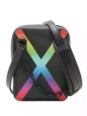 LOUIS VUITTON 2019 Taiga Rainbow Danube Crossbody Bag - Black