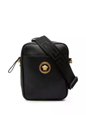 Versace 2021 Leather Medusa Crossbody Bag - Black