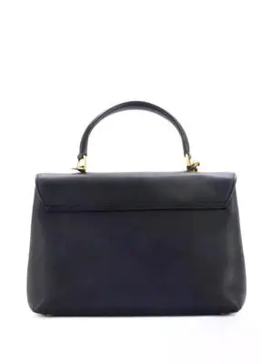 Celine Nino Top Handle Bag Leather Medium Satchel - Black