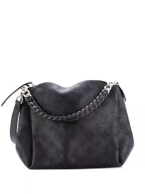 LOUIS VUITTON Mahina Leather Bb Hobo Bag - Black