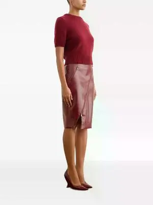 TOCCIN Zip-detail Pencil Midi Skirt
