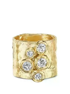 RENE BARNES Romantica Cigar Diamond Ring - Gold