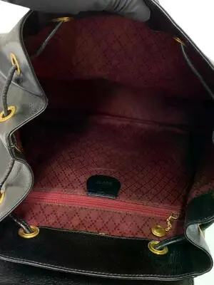 Gucci 20th Century Calfskin Bamboo Drawstring Backpack