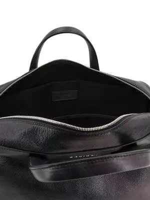 Orciani Pebbled-leather Laptop Bag