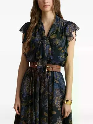 Ralph Lauren Floral Print Tiered Maxi Dress