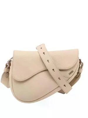 Dior 2019-2020 Grained Calfskin Saddle Crossbody Bag - Neutrals