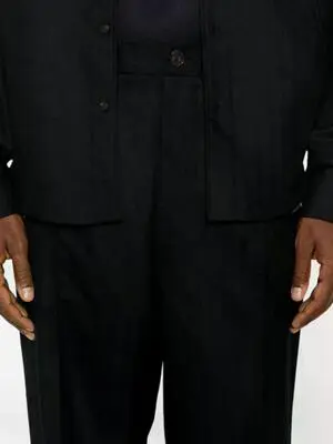 SPINA Pinstripe Wide-leg Trousers