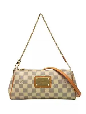 LOUIS VUITTON 2015 Damier Azur Eva Satchel - White