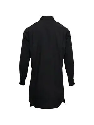 Comme Des Garçons Pleated Asymmetric-hem Shirt - Black