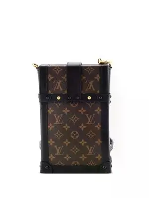 LOUIS VUITTON Vertical Trunk Pochette Monogram Canvas Crossbody Bag - Brown