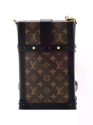 LOUIS VUITTON Vertical Trunk Pochette Monogram Canvas Crossbody Bag - Brown