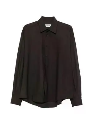 SPINA Button-up Long-sleeve Shirt - Brown