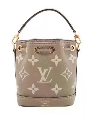 LOUIS VUITTON 2020-2026 Bicolor Monogram Empreinte Nano Noe Bucket Bag