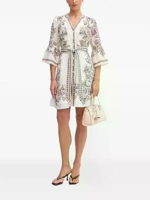 Hale Bob Maxwell Floral-print Belted Mini Dress