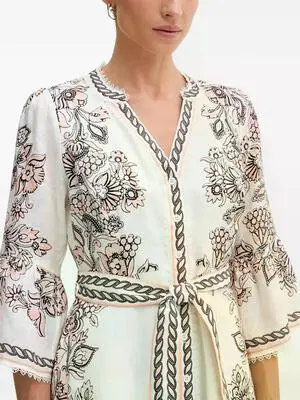 Hale Bob Maxwell Floral-print Belted Mini Dress