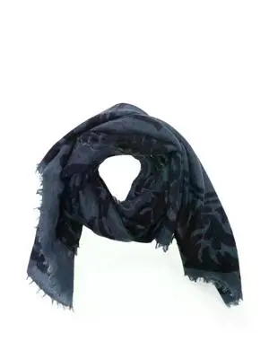MIRROR IN THE SKY Souffle Print Scarf - Blue