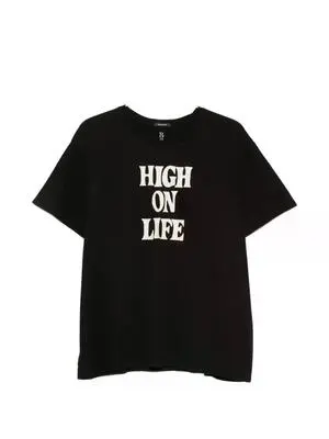 R13 Slogan-print T-shirt - Black