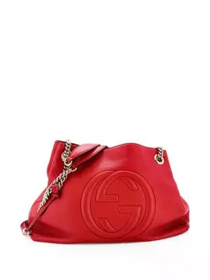 Gucci Soho Chain Strap Leather Medium Shoulder Bag - Red