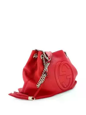 Gucci Soho Chain Strap Leather Medium Shoulder Bag - Red