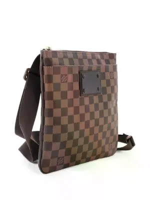 LOUIS VUITTON Brooklyn Pochette Plate Damier Crossbody Bag