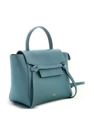 Celine Belt Bag Textured Leather Nano Shoulder Bag - Green