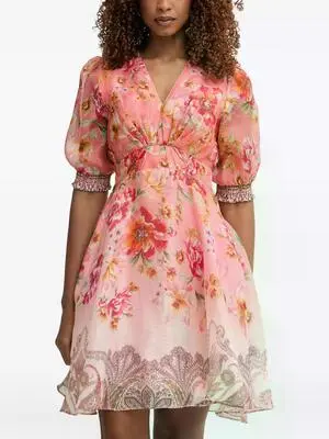 Hale Bob Kaeli Floral-print Mini Dress - Pink