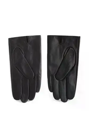 Karl Lagerfeld Logo-plaque Leather Gloves