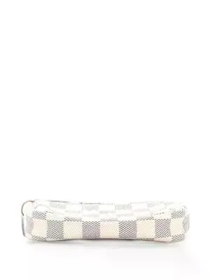 LOUIS VUITTON Pochette Accessoires Damier Mini Clutch Bag - White