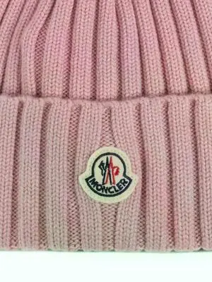 Moncler Ribbed-knit Pompom Beanie Hat