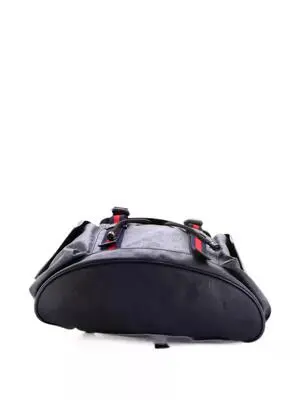 Gucci Double Pocket Buckle Gg Coated Canvas Large Backpack