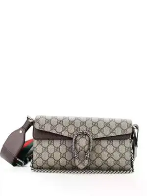 Gucci Dionysus East-west Flap Bag Gg Coated Canvas Small Shoulder Bag - Brown